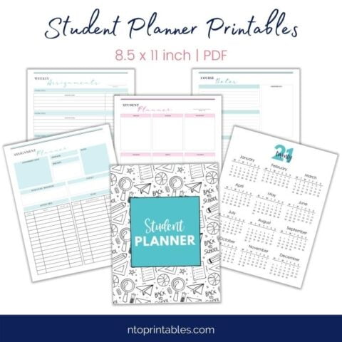 Printable Academic Planners | NTO Printables
